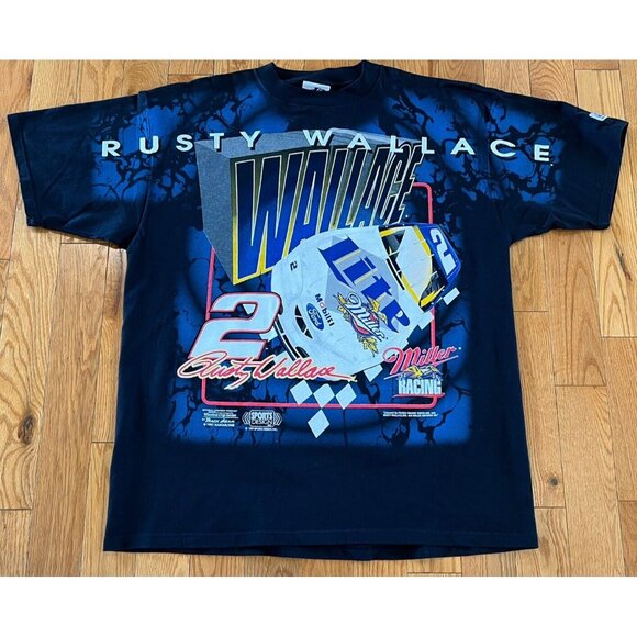 Logo Athletic | Shirts | Vintage 997 Rusty Wallace 2 Nascar All Over ...